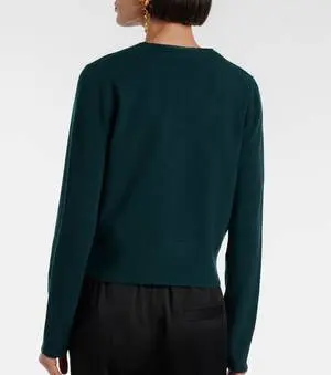 Vince Wool And Cashmere-blend Cardigan - Green