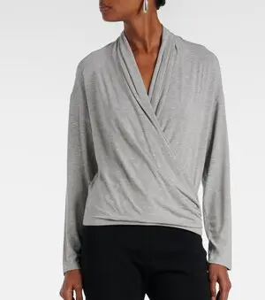 Vince Draped Jersey Top