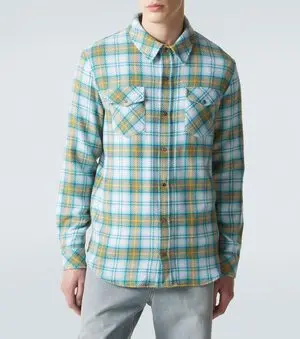 GOD'S TRUE CASHMERE Freedom Cashmere Shirt With Amethyst - Blue