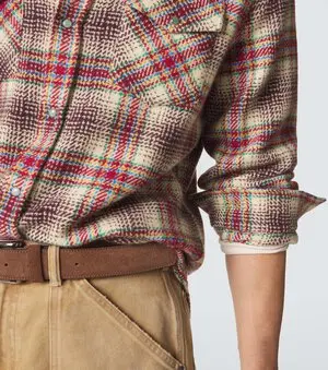 GOD'S TRUE CASHMERE Balance Cashmere Shirt With Emerald - Brown