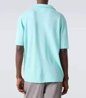 ALLUDE Wool And Cashmere Polo Sweater - Blue