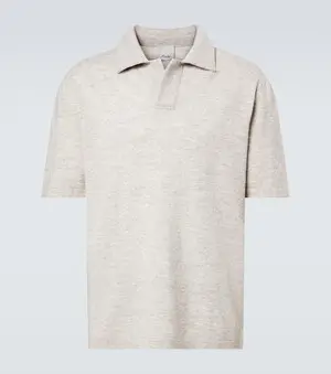 ALLUDE Wool And Cashmere Polo Sweater - Grey