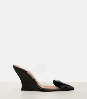 Alaïa Le Coeur Wedge Mules - Black
