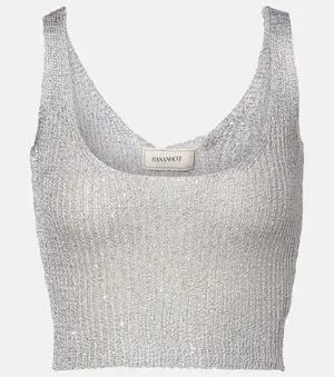 BANANHOT Aretha Sequined Crop Top