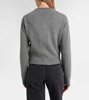 Chloé Logo Heart Cardigan - Grey
