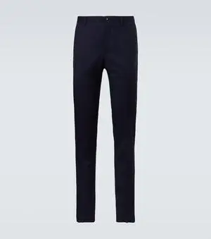Etro Wool Slim Pants - Blue