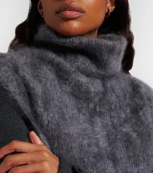 LISA YANG Aisla Cashmere Turtleneck Sweater - Grey