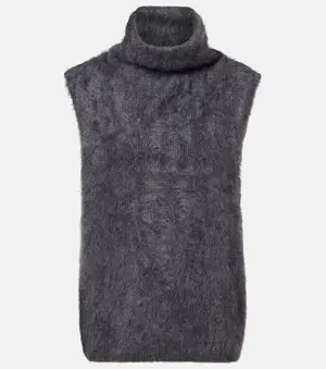 LISA YANG Aisla Cashmere Turtleneck Sweater - Grey