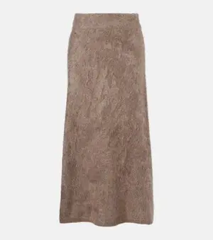 LISA YANG Asta Cashmere Maxi Skirt Grey