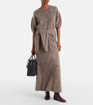 LISA YANG Asta Cashmere Maxi Skirt - Grey