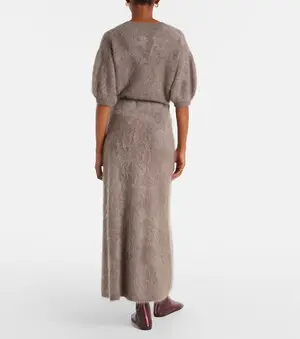 LISA YANG Asta Cashmere Maxi Skirt - Grey