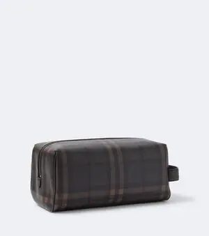 Burberry Canvas Toiletry Bag - Brown