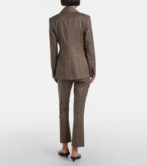 Veronica Beard Arte Checked Slim Pants