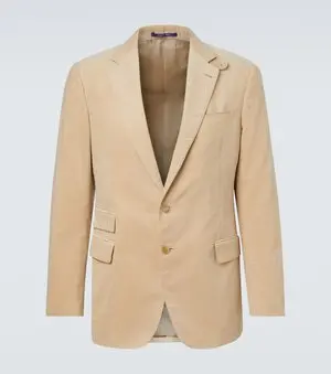Ralph Lauren Purple Label Cotton Corduroy Blazer - Beige