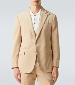 Ralph Lauren Purple Label Cotton Corduroy Blazer - Beige