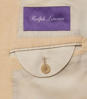Ralph Lauren Purple Label Cotton Corduroy Blazer - Beige