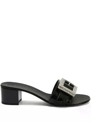 GIUSEPPE ZANOTTI Miss Buckle Sandals - Black