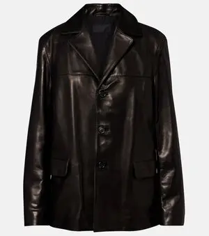 NILI LOTAN Tristan Leather Jacket - Black