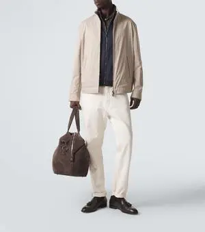 Canali Nuvola Reversible Blouson Jacket - Beige