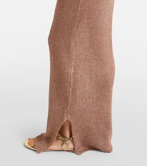 BANANHOT Alma Sequined Maxi Skirt - Brown