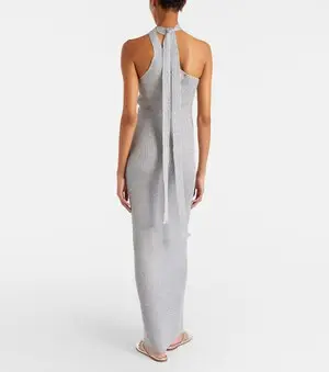 BANANHOT Aretha Sequined One-shoulder Maxi Dress - Silver