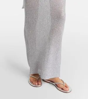 BANANHOT Aretha Sequined One-shoulder Maxi Dress - Silver