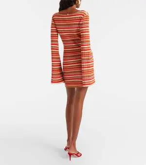 BANANHOT Rey Cutout Striped Minidress