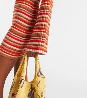 BANANHOT Rey Cutout Striped Minidress