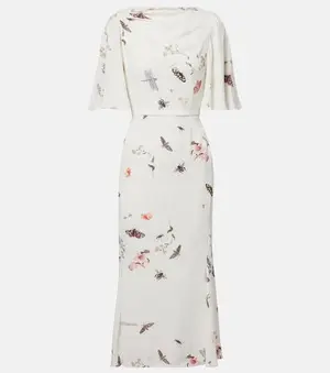 Erdem Printed Crêpe Midi Dress