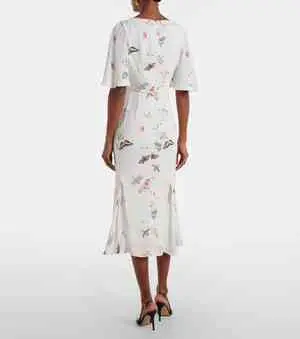 Erdem Printed Crêpe Midi Dress
