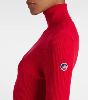 Fusalp Ancelle Ribbed-knit Turtleneck Sweater - Red