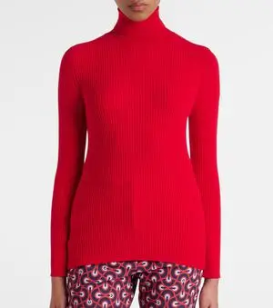 Fusalp Ancelle Ribbed-knit Turtleneck Sweater - Red
