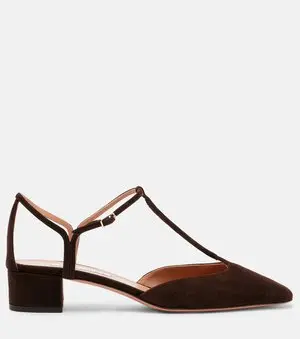 AQUAZZURA Sorbonne 35 Suede Pumps - Brown