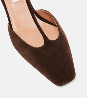 AQUAZZURA Sorbonne 35 Suede Pumps - Brown