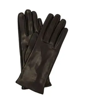 Nour Hammour Leather Gloves - Black