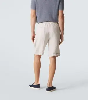 Brunello Cucinelli Linen Bermuda Shorts - Beige