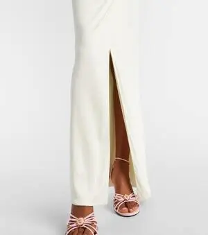 Versace Medusa '95 Gathered Jersey Gown - White