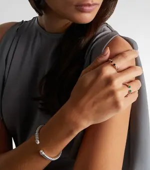 David Yurman Petite Cable Ring With Onyx