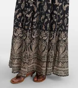 Veronica Beard Ayanna Paisley Shirred Maxi Dress