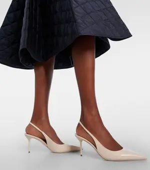 Paris Texas Lidia 70 Leather Slingback Pumps