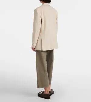 Brunello Cucinelli Cropped Wide-leg Cotton Jeans
