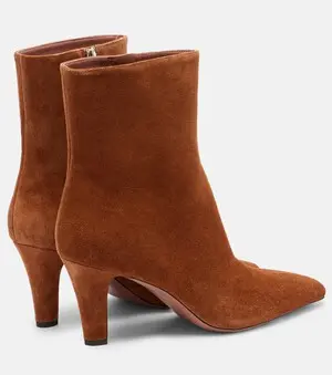 Paris Texas Suede Ankle Boots - Brown