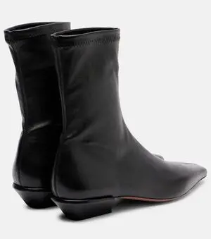 Paris Texas Bettina Leather Ankle Boots - Black
