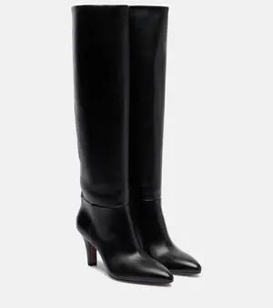 Paris Texas Elsa Leather Knee-high Boots - Black