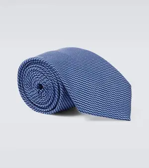 Giorgio Armani Silk Standard Tie - Blue