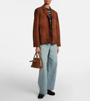 Miu Miu Leather Tote Bag - Brown
