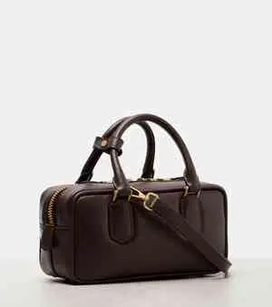 Miu Miu Arcadie Leather Tote Bag - Brown