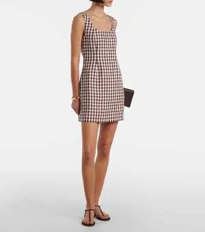 Posse Sadie Gingham Linen Minidress