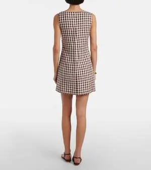Posse Sadie Gingham Linen Minidress