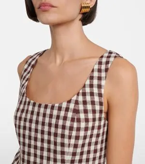 Posse Sadie Gingham Linen Minidress